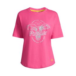 T-Shirt SALZHAUT "Shirt FIPSIE Paradise", Damen, Gr. S, pink, Obermaterial: 92% Baumwolle CO. 8% Elasthan EL., Shirts T-Shirt