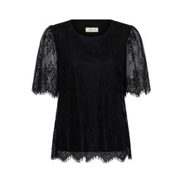 Kurzarmbluse Cream "Kurzarm-Bluse CRMira", Damen, Gr. 34, schwarz (pitch schwarz), Obermaterial: 100% Polyamid PA., Blusen