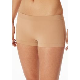 Panty Schiesser "Unique Micro", Damen, Gr. 38, beige (411, maple), Single Jersey, Obermaterial: 70% Polyamid, 30% Elasthan, unifarben, eng, Unterhosen Panty, mit elastischem Bund