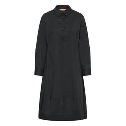 Midikleid Culture "Kleid CUdaiva", Damen, Gr. XXL, N-Gr, schwarz, Obermaterial: 65% Baumwolle CO. 33% Polyester PES. 2% Elasthan EL., Kleider Midikleid