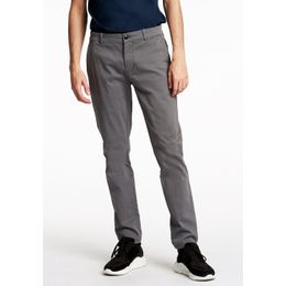 Chinos LINDBERGH "Chino Slim Fit", Herren, Gr. 32, L&auml;nge 30, dk deep grau, Obermaterial: 98% Baumwolle, 2% Elasthan, unifarben, slim fit, Hosen
