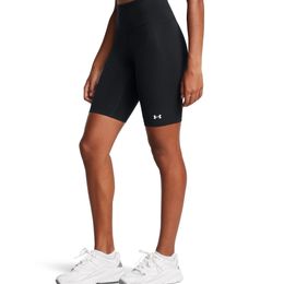 Trainingsshorts Under Armour "MOTION BIKE SHORT EMEA", Damen, Gr. S, N-Gr, schwarz (schwarz,, wei&szlig;), Obermaterial: 80% Polyester, 20% Elasthan, Hosen, f&uuml;r vielseitige Aktivit&auml;ten, mit Elasthan-Anteil, leichtes Material