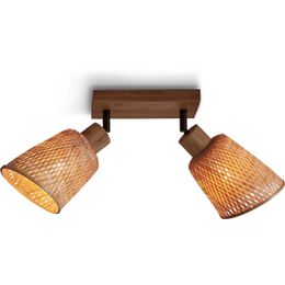 GOOD & MOJO Deckenleuchte "JAVA", braun, 2, &Oslash; 15cm H: 24cm, 1 Stk., Leuchten, Deckenstrahler
