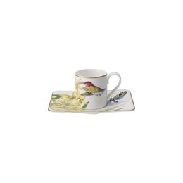Villeroy & Boch Tasse VILLEROY & BOCH "Espressotasse mit Untertasse Amazonia 60 ml 2er Set bunt", bunt, 2 tlg., Porzellan, Trinkgef&auml;&szlig;e, Tasse