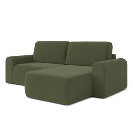 ECKSOFA L Form Otterton Olivgr&uuml;n 250/180/95 cm Rechts mit Schlaffunktion