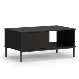 COUCHTISCH Queba 1S Schwarz 100/47/60 cm &ndash; schwarzer Wohnzimmertisch modern