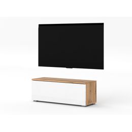 LOWBOARD Loriano 100 Wotan, Wei&szlig; Hochglanz 100/36,5/32 cm &ndash; H&auml;ngend und Stehend