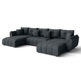 WOHNLANDSCHAFT Antalya Grau 382/190/91 cm &ndash; Sofa mit Bettfunktion