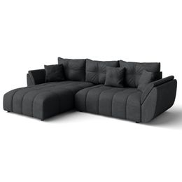 ECKSOFA L Form Verciani Dunkelgrau 280/190/91 cm mit Schlaffunktion