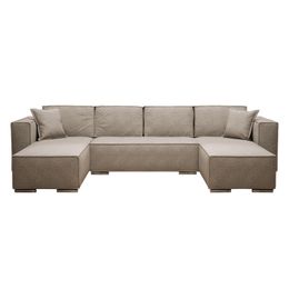 WOHNLANDSCHAFT Vinoria Beige 327/180/82 cm mit Schlaffunktion