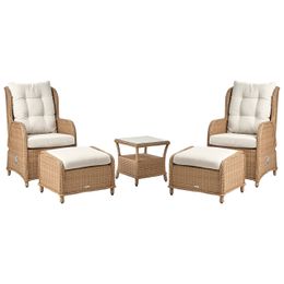 Beliani LOUNGE-SET Braun Ponza