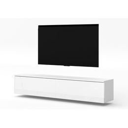 LOWBOARD Loriano 180 Wei&szlig; Matt, Hochglanz 180/34/32 cm &ndash; Fernsehschrank