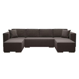 WOHNLANDSCHAFT Vinoria Braun 327/180/82 cm mit Schlaffunktion