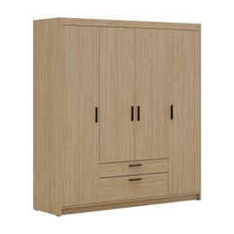 KLEIDERSCHRANK Storicos Ge&ouml;lte Eiche 176,3/190,5/53 cm - 4T2S Modern mit Schubladen