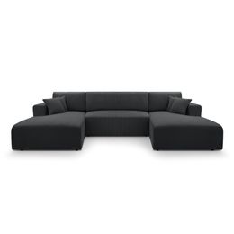 WOHNLANDSCHAFT Catea Dunkelgrau 364/145/85 cm mit Schlaffunktion
