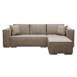 ECKSOFA L Form Vinoria Beige 255/180/82 cm Rechts mit Schlaffunktion