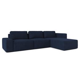 ECKSOFA L Form Arkleton Blau 360/180/93 cm Rechts Bequem & Modern