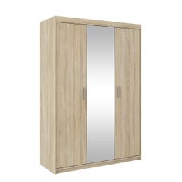KLEIDERSCHRANK Storicos Sonoma Eiche 133/190,5/53 cm - Modern mit Spiegel 3-t&uuml;rig