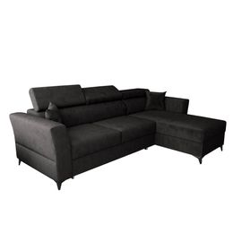 ECKSOFA L Form Ribella Grafit 265/180/100 cm Rechts mit Schlaffunktion