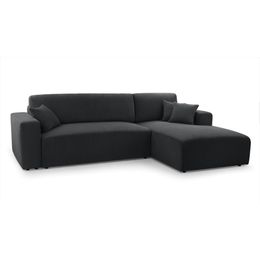 ECKSOFA L Form Catea Dunkelgrau 279/145/84 cm Rechts mit Schlaffunktion