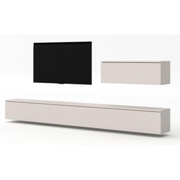 WOHNWAND Loriano IV Beige, Kaschmir 300/68/32 cm Anbauwand