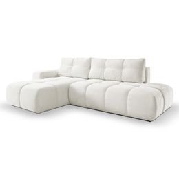 ECKSOFA L Form Hosio Cremefarbton 286/177/88 cm Links mit Schlaffunktion