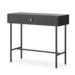 KONSOLENTISCH Dinley 1S Schwarz 93,2/79/39 cm &ndash; mit schwarzen Beinen im minimalistischen Design