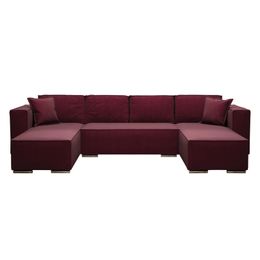 WOHNLANDSCHAFT Vinoria Bordeaux 327/180/82 cm mit Schlaffunktion