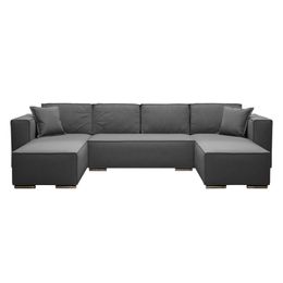 WOHNLANDSCHAFT Vinoria Grau 327/180/82 cm mit Schlaffunktion