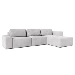 ECKSOFA L Form Arkleton Hellgrau 360/180/93 cm Rechts Bequem & Modern