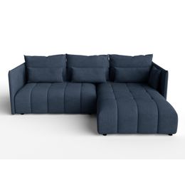 ECKSOFA L Form Cosmova Blau 248/180/83 cm mit Schlaffunktion