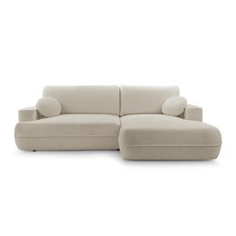 ECKCOUCH L Form Peoni Beige 267/168/87 cm mit Schlaffunktion R