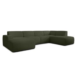 WOHNLANDSCHAFT Didim Gr&uuml;n 378/220/78 cm &ndash; gro&szlig;es Sofa stilvoll & bequem R