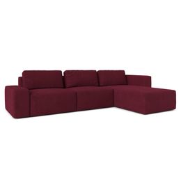 ECKSOFA L Form Arkleton Bordeaux 360/180/93 cm Rechts Bequem & Modern