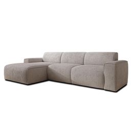 ECKSOFA L Form Didim mini Creme 310/165/78 cm &ndash; stilvolle kleine Eckcouch L