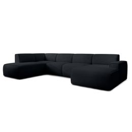 WOHNLANDSCHAFT Didim Dunkelgrau 378/220/78 cm &ndash; gro&szlig;es Sofa stilvoll & bequem L