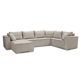 WOHNLANDSCHAFT Lovere U Beige 314/217/90 cm &ndash; Womit Schlaffunktion und Bettkasten