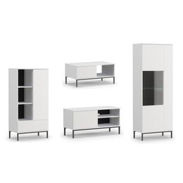 WOHNWAND Queba 1 Wei&szlig; 240/190/60 cm Funktional Modern