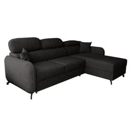 ECKSOFA L Form Ribella 5 Grafit 265/180/100 cm Rechts mit Schlaffunktion