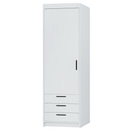 KLEIDERSCHRANK Storicos Wei&szlig; 59,9/190,5/53 cm - 1T3S Modern mit Schubladen