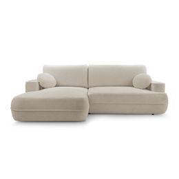 ECKCOUCH L Form Peoni Beige 267/168/87 cm mit Schlaffunktion L