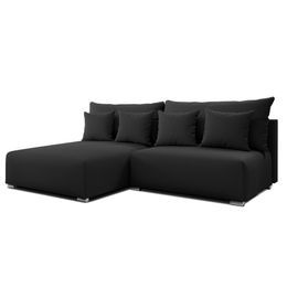 ECKSOFA L Form Ederra Dunkelgrau 208/190/91 cm &ndash; gro&szlig;es Sofa mit Schlaffunktion L