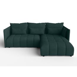 ECKSOFA L Form Cosmova Gr&uuml;n 248/180/83 cm mit Schlaffunktion