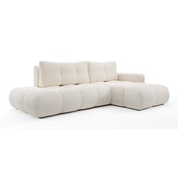 ECKSOFA L Form Hosio Beige 286/177/88 cm Rechts mit Schlaffunktion