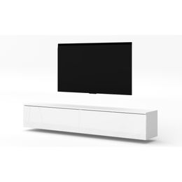 LOWBOARD Loriano 2x100 Wei&szlig; Matt, Hochglanz 200/34/32 cm &ndash; TV Schrank