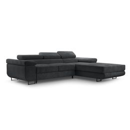 ECKSOFA L Form Arborio Dunkelgrau 280/203/90 cm Rechts mit Schlaffunktion