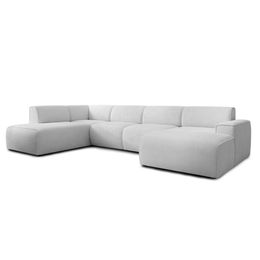 WOHNLANDSCHAFT Didim Ivory 378/220/78 cm &ndash; gro&szlig;es Sofa stilvoll & bequem L
