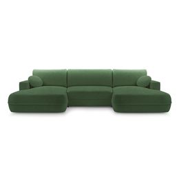 WOHNLANDSCHAFT Peoni Gr&uuml;n 364/168/87 cm mit Schlaffunktion