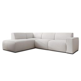 ECKSOFA L Form Didim Wei&szlig; 292/220/78 cm &ndash; gro&szlig;es Sofa stilvoll & bequem L