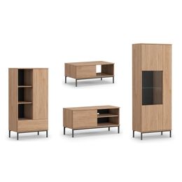 WOHNWAND Queba 1 Hikora 240/190/60 cm Funktional Modern